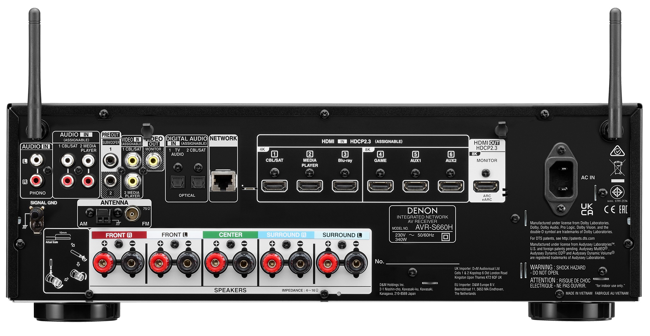 Denon AVR-S660H - ραδιοενισχυτης home cinema - av receiver :: Kosmas ...